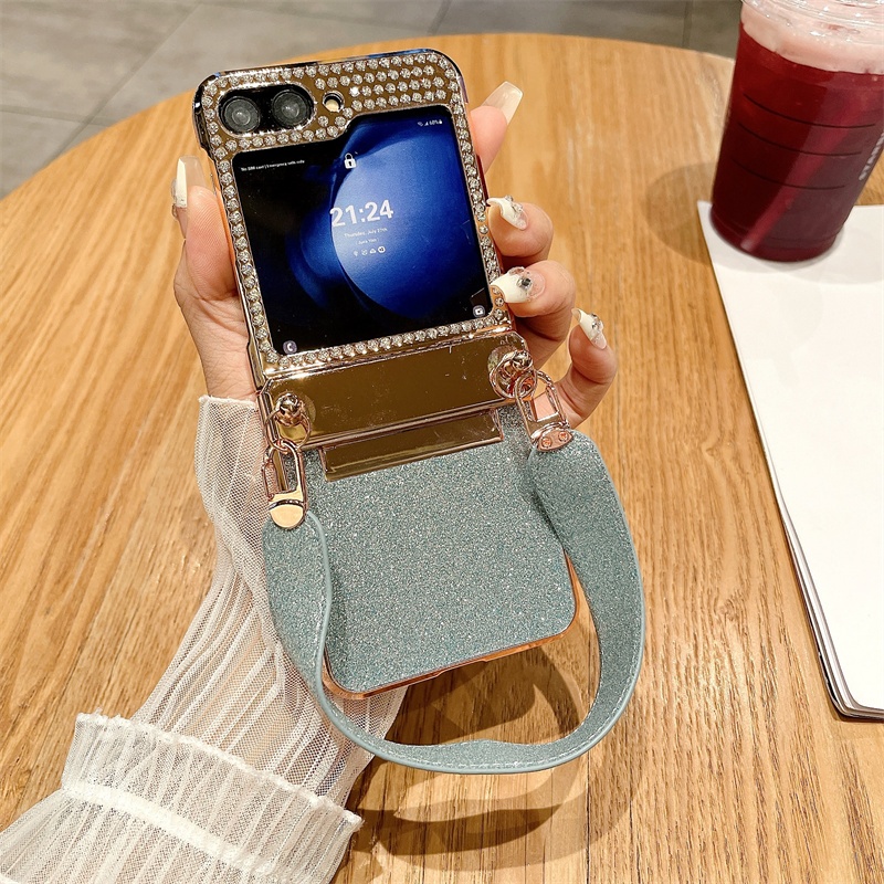 Ốp Điện Thoại Mạ Shinny Thời Trang Cho Samsung Galaxy Z Flip 6 5 4 3 5g