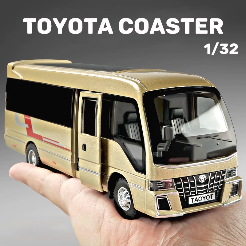 Tỉ Lệ 1: 32 Toyota Coaster Hợp Kim Xe Mô Hình Diecast Xe Âm Thanh Ánh ...