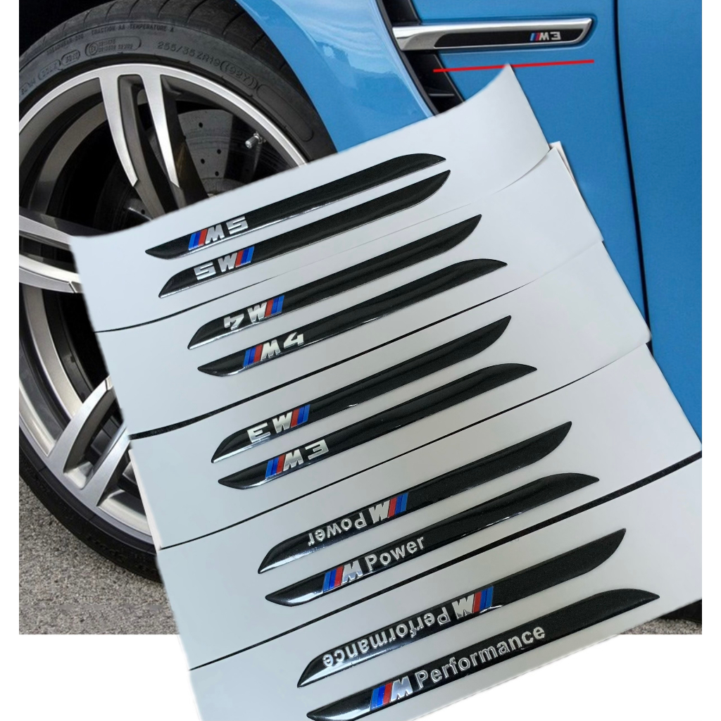[Bmw] Một cặp Nhôm M3 M4 M5 M Power M Performance Logo Sửa đổi Auto Car Side Fender Trang trí ...
