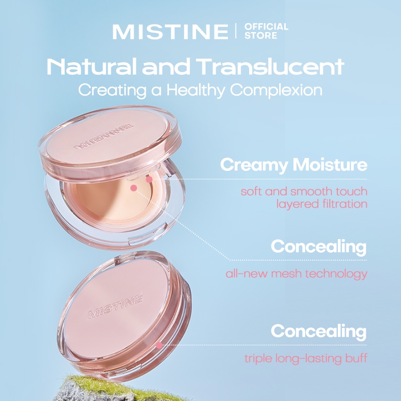 Mistine Poreless BB CC Cushion Kem che khuyết điểm kiểm soát dầu chống thấm nước lâu trôi + Phấn ...