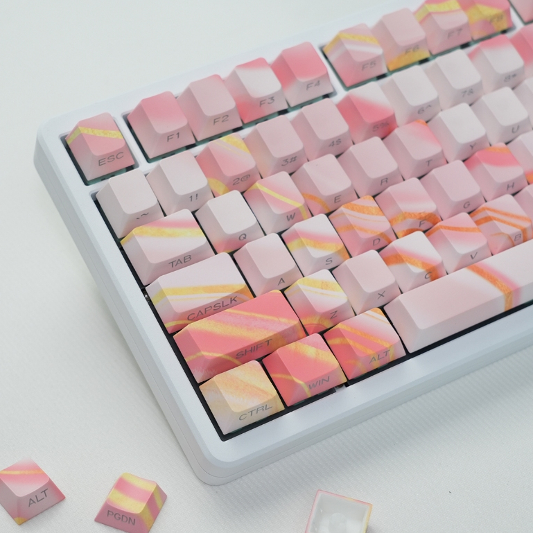 Womier 132 Phím Side In PBT Keycaps Cherry Profile Shine Through Dye ...