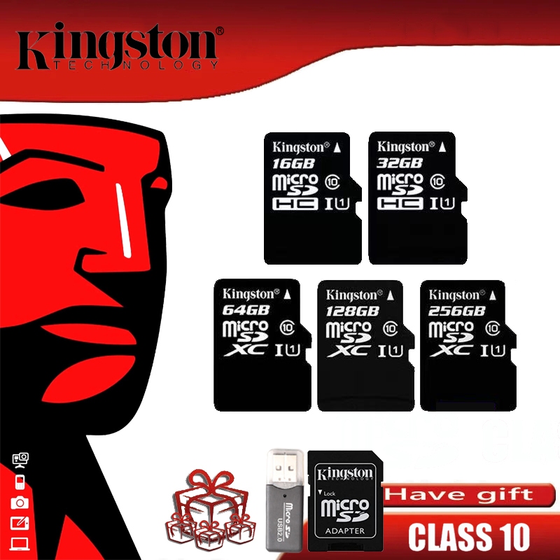 Thẻ Kingston Micro SD 128GB 64GB 32GB Thẻ Flash Micro SD 16GB 256GB 512GB Classe 10 U1 Thẻ Micro ...