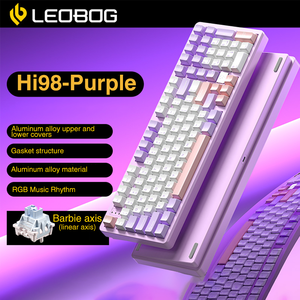 Bàn phím có dây AULA LEOBOG Hi98 98% 101 phím Type-C RGB Bàn phím tùy chỉnh bằng nhôm Tuotuo ...