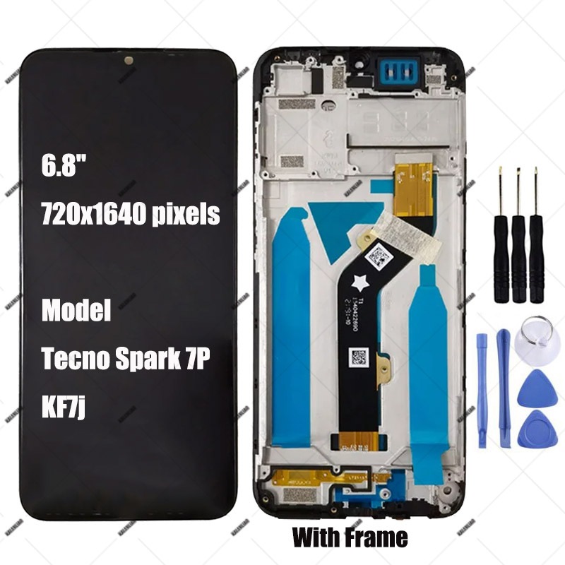 Dành Cho Tecno Spark 7 7T 7P 7 Pro Màn Hình Hiển Thị LCD Bộ Số Hóa Cảm ...