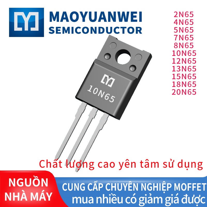 15 chiếc TO-220F Ống hiệu ứng trường điện áp cao FQPF 2N65 C 2N65 2A ...