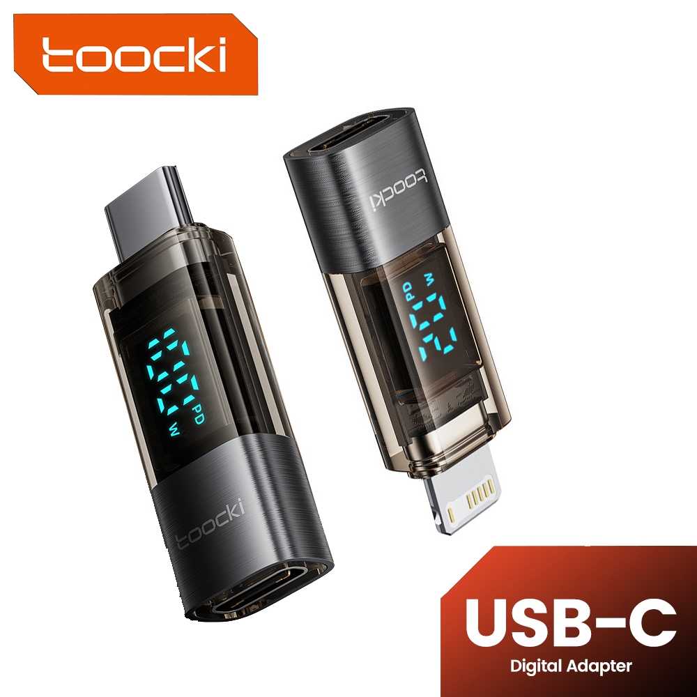 Toocki 100W Loại C Nam Sang Loại C Nữ OTG Màn Hình Hiển Thị Kỹ Thuật Số LED Trong Suốt PD20W Sạc ...