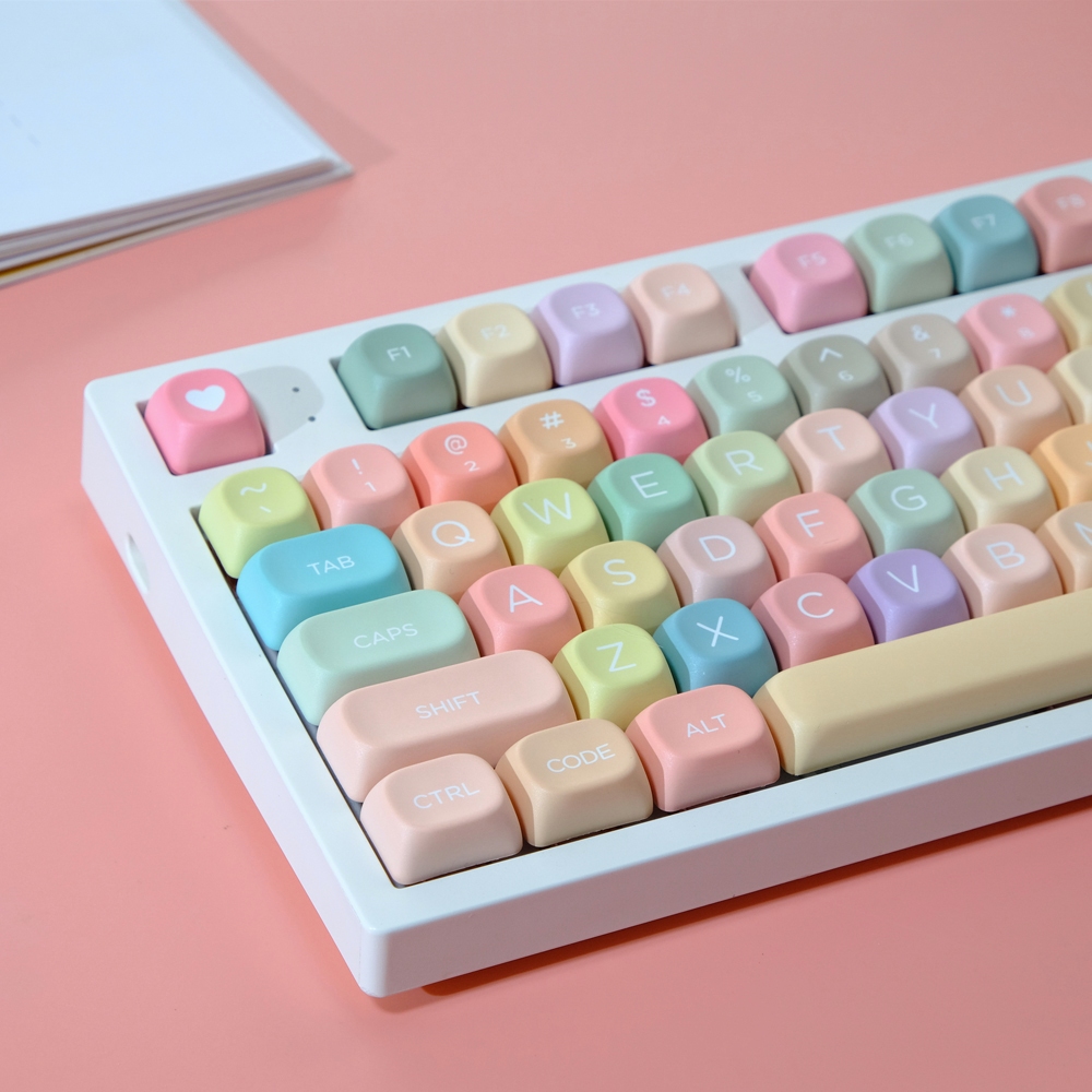 1 Bộ Kẹo Tròn Dễ Thương Keycaps PBT Dye Thăng Hoa keycap XOA MOA ...