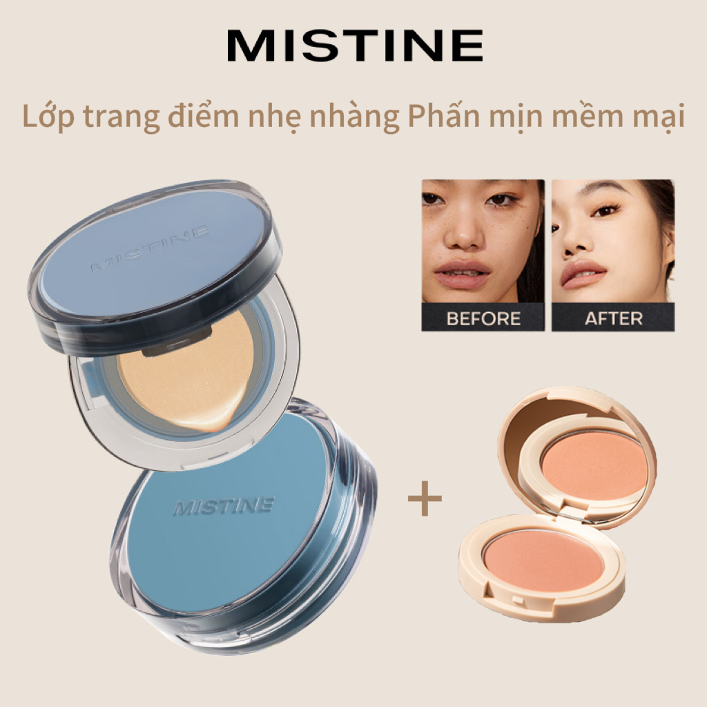 Mistine Poreless BB CC Cushion Kem che khuyết điểm kiểm soát dầu chống thấm nước lâu trôi + Phấn ...