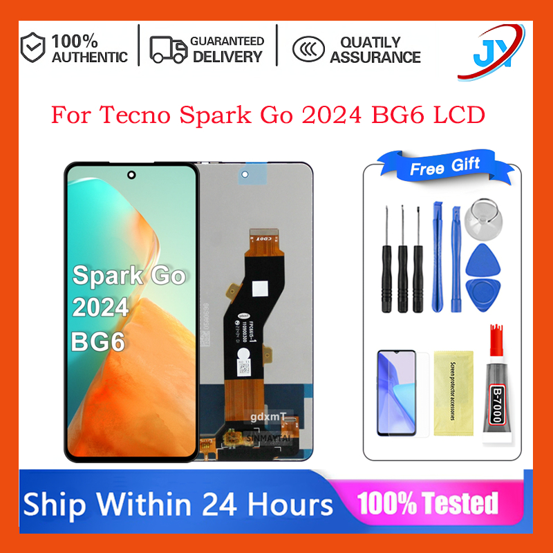 Màn hình LCD có khung cho Tecno Spark Go 2024 BG6 Màn hình LCD Thay thế lắp ráp màn hình cảm ứng ...