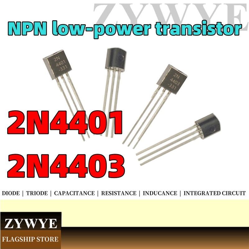 Triode 2N4401 2N4403 NPN Transistor công suất thấp TO-92 10 chiếc ...