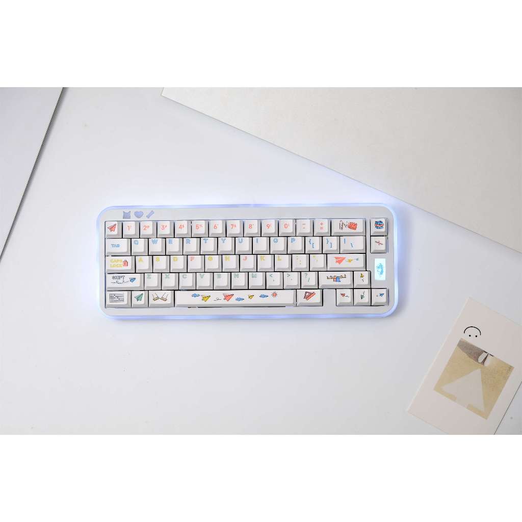 Máy Bay Giấy Keycap 151 Phím Chất Liệu PBT Cherry Profile DYE-SUB Cá ...
