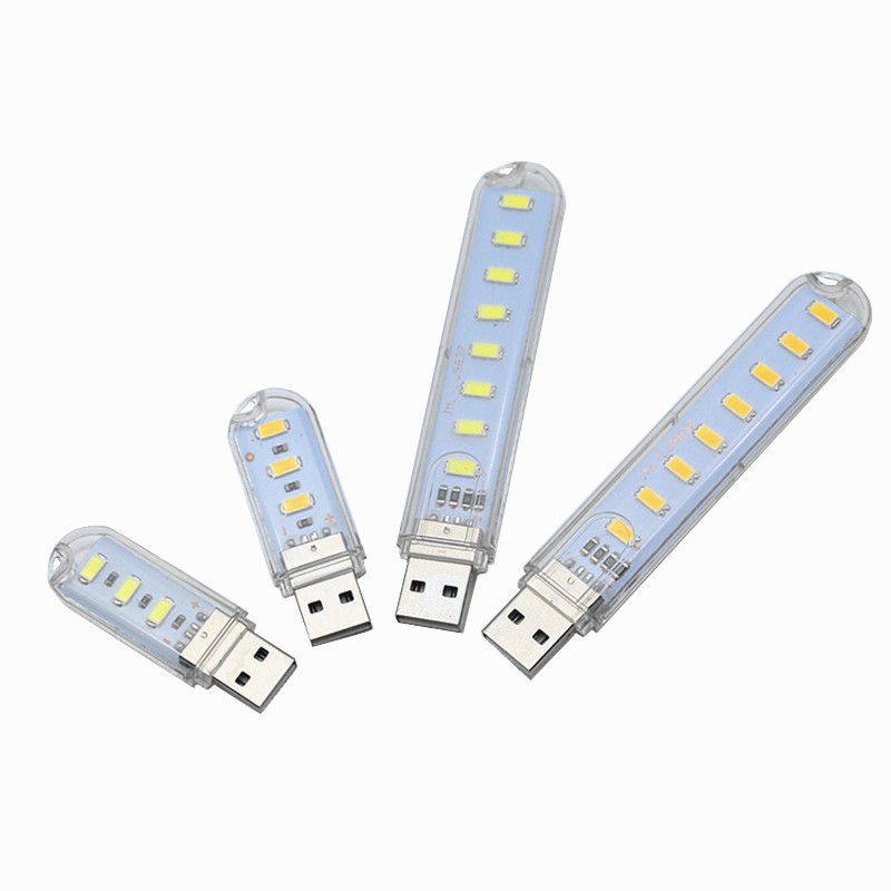 Đèn ngủ LED di động USB 3 LED 8 Móc khóa LED 5V Đèn đọc sách để bàn Màu trắng ấm áp | Shopee ...