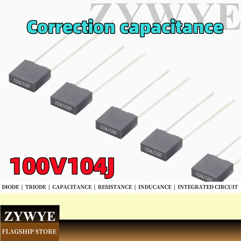 Bộ 50 Tụ Chỉnh Tụ 100V 104J In-Line Màu Xám Tụ 104J 100V 100V104J 0.1 ...