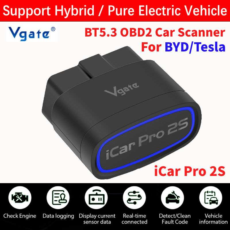 Máy quét ô tô Vgate iCar Pro 2S OBD2 cho BYD & Tesla & GWM Bluetooth 5. ...