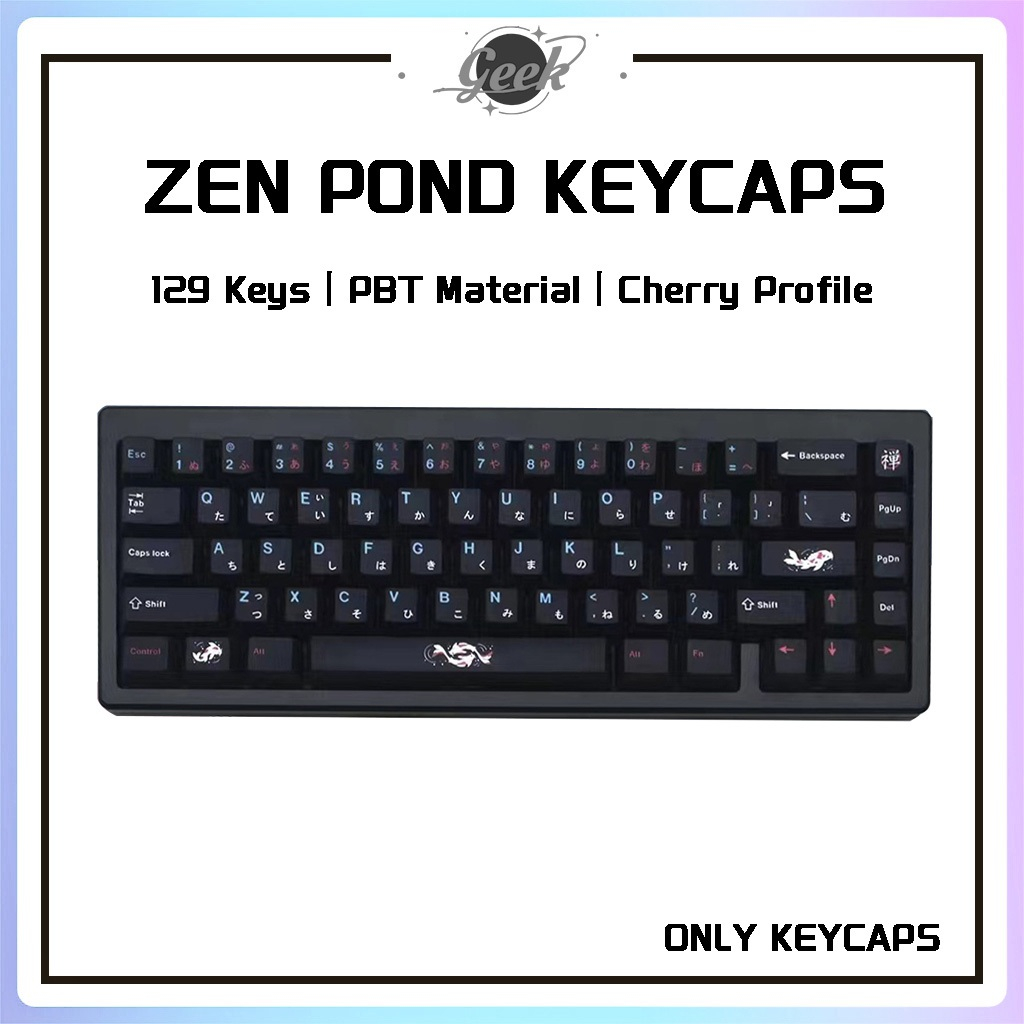 Zen Pond Keycaps PBT Dye-sub Cherry Profile Keycap Custom Keycaps Tương ...