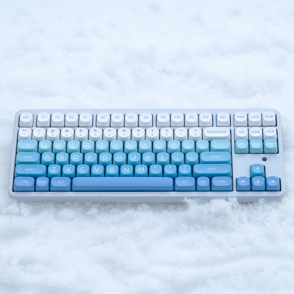 Moa XOA Profile Keycaps Drifting Snow Gradient Keycaps PBT Dye Thăng ...