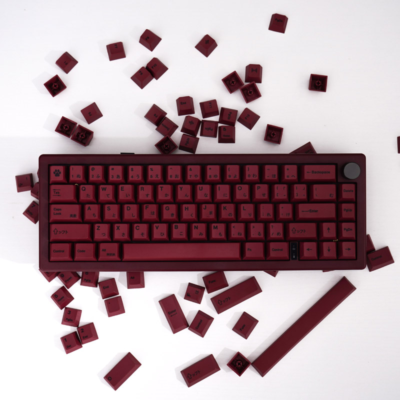 140 phím Chủ nghĩa tối giản Keycaps màu đỏ PBT Dye-sub Cherry Profile ...