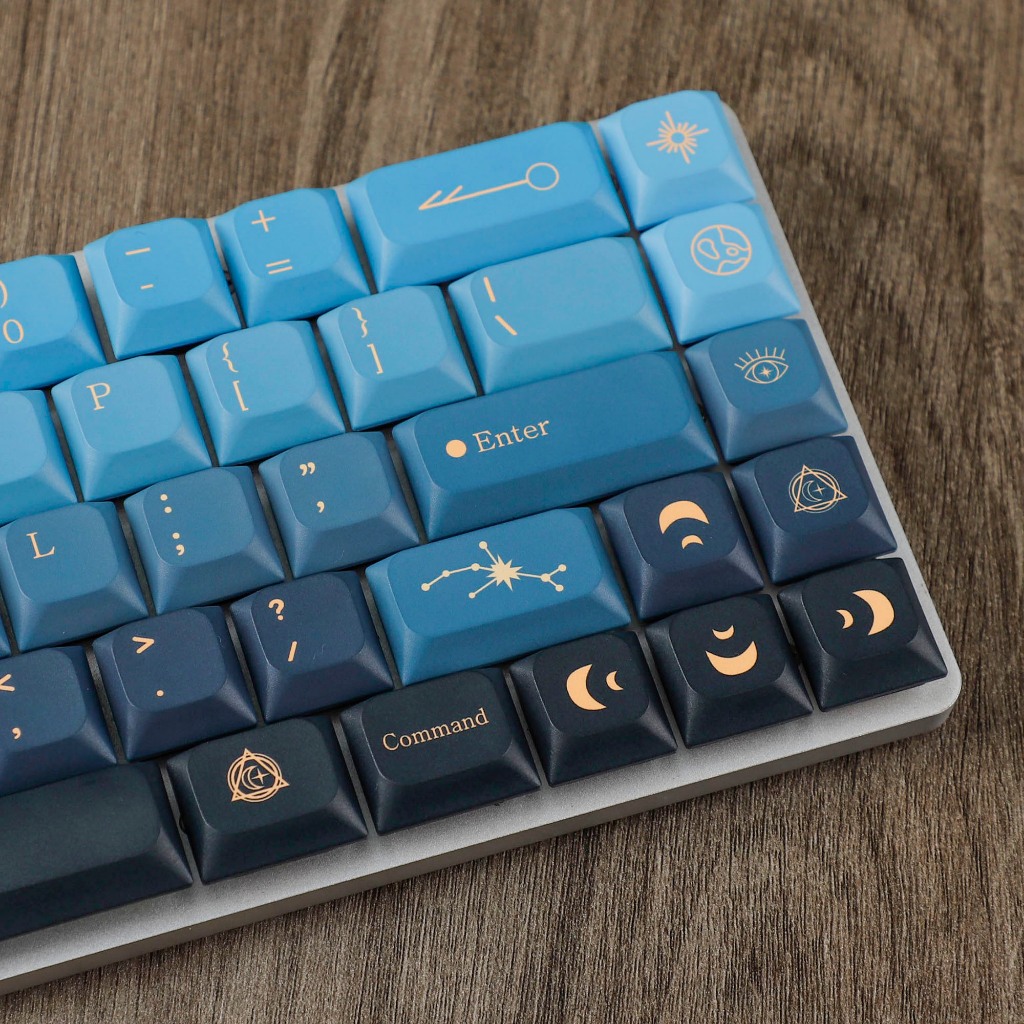 127 Ultra-slim Mx Low Profile Dye Sub PBT Keycaps Cho Mx 61 64 68 75 84 ...