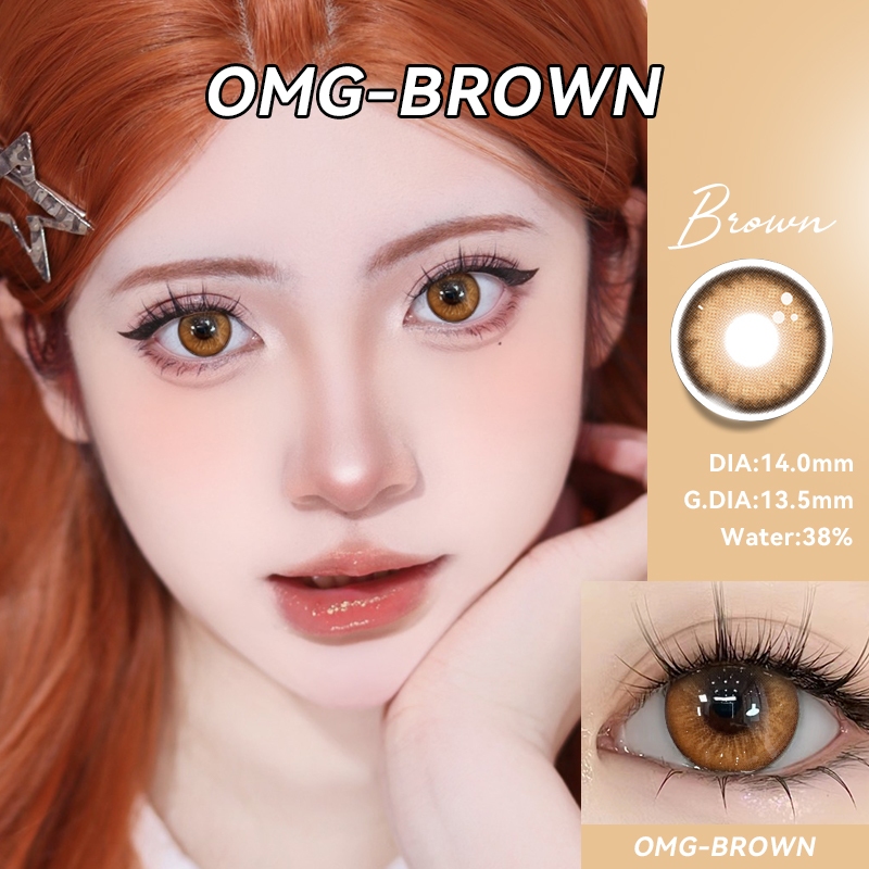 Ống kính tiếp xúc Cosplay Starlens OMG-Brown với ống kính tiếp xúc hàng ...