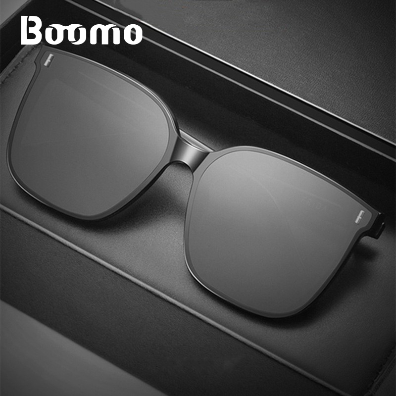 Boomo - Kính râm phân cực hình vuông Unisex - Vành lớn màu đen mát mẻ ...