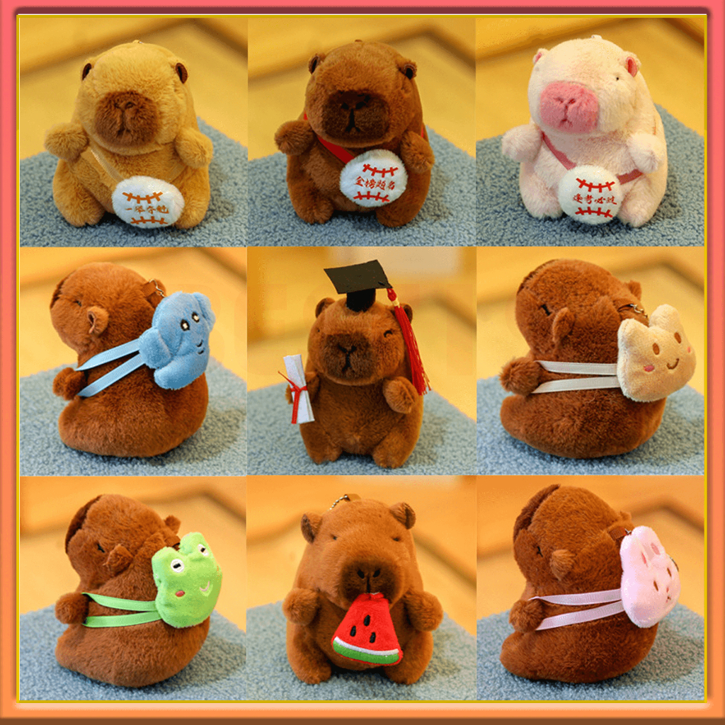 Hoạt Hình Dễ Thương Capybala Series Sang Trọng Búp Bê Có Mũ Mềm Sáng Tạo Túi Mặt Dây Chuyền Trẻ ...