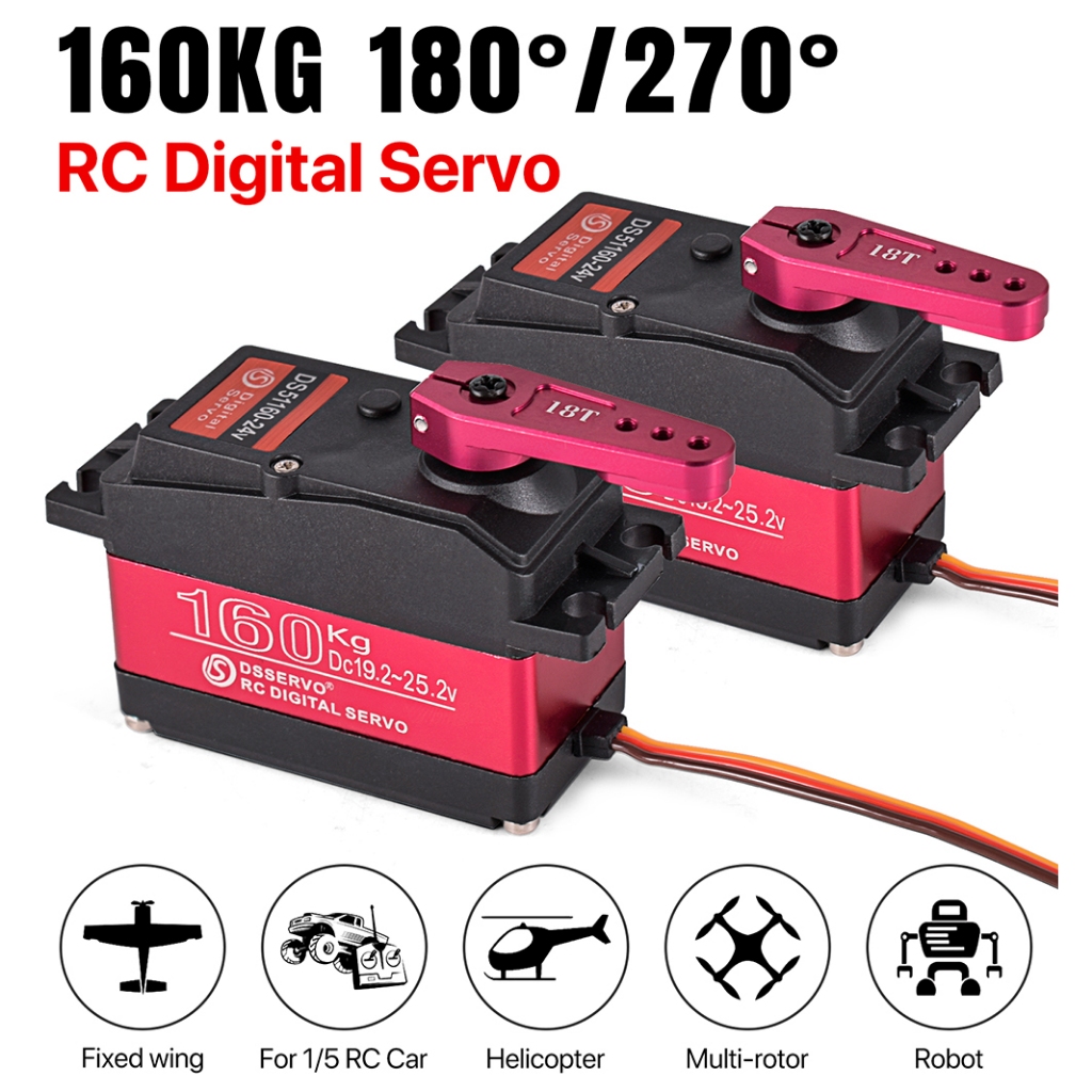 Servo kỹ thuật số RC 9IMOD 160KG DS51160 / RDS51160 24V Servo tiêu chuẩn 180 / 270 độ Servo mô ...