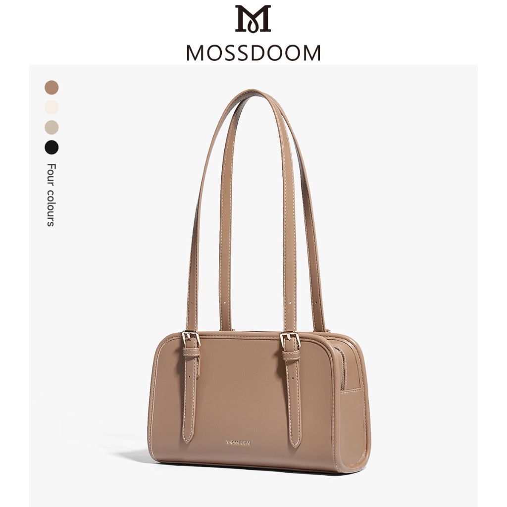 MOSSDOOM Renee Bag Túi đeo vai Boston da PU thời trang và đa năng ...