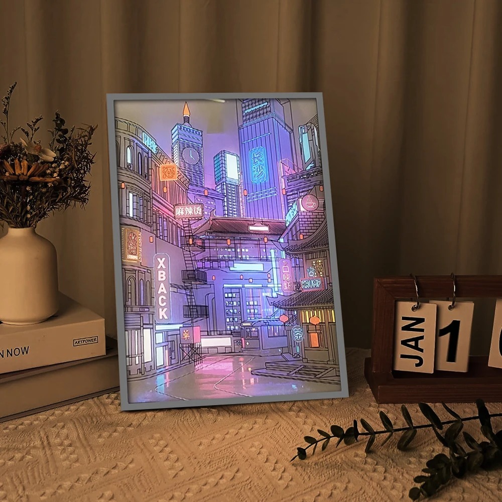 Led Chiếu Sáng Tranh Cho Máy Tính Để Bàn Phòng Ngủ Sáng Tạo Đèn Led 2D ...