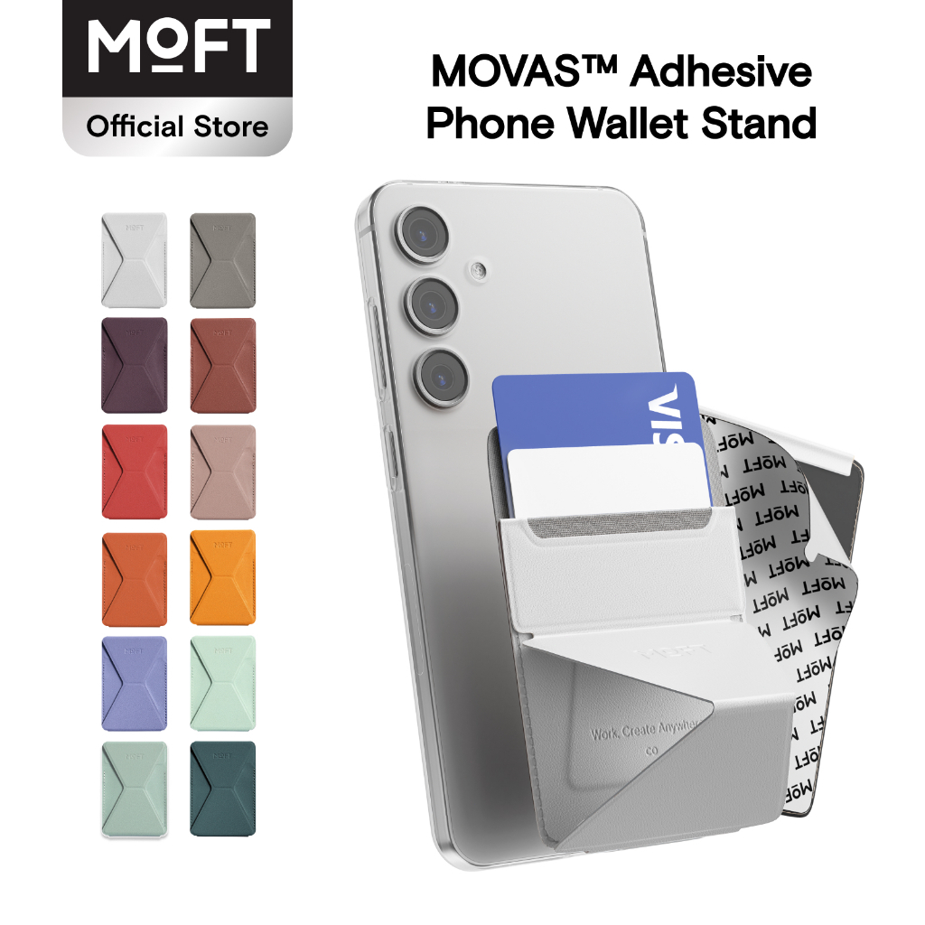 MOFT Phone Stand Holder with 3M Adhesive Card Holder, MOVAS No Traces ...