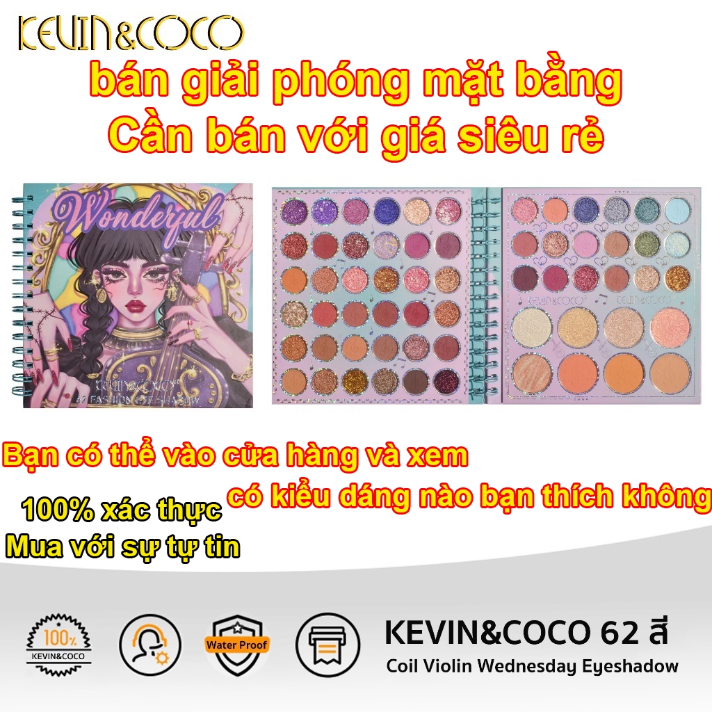 KEVIN&COCO chính hãng phấn mắt 62 màu Coil Violin Wednesday Eyeshadow ...