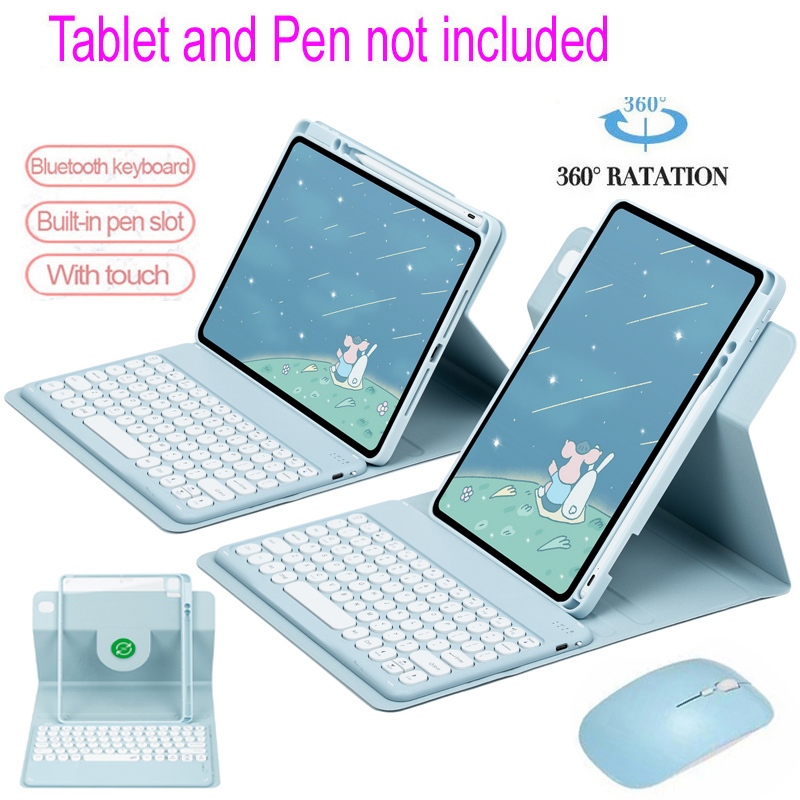 360° Ốp Xoay Có Bàn Phím Cho iPad 7th Gen 8th 9th 10th 11 Thế Hệ Bàn ...