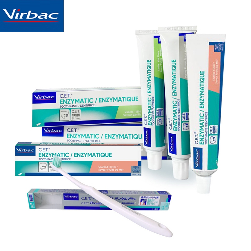 Kem đánh răng bàn chải đánh răng Enzymatic Virbac C.E.T dành cho chó ...