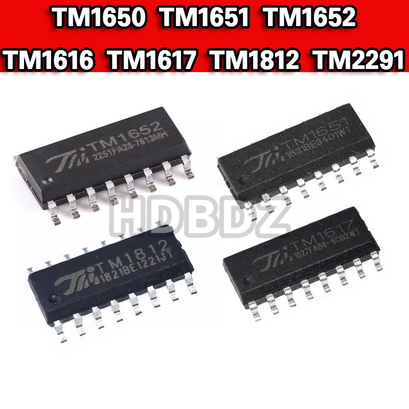 5pcs TM1650 1812 1651 TM1616 1617 1652 2291 SOP16 Điều Khiển Ổ Đĩa Chip IC SMD TM1637 TM1638 ...