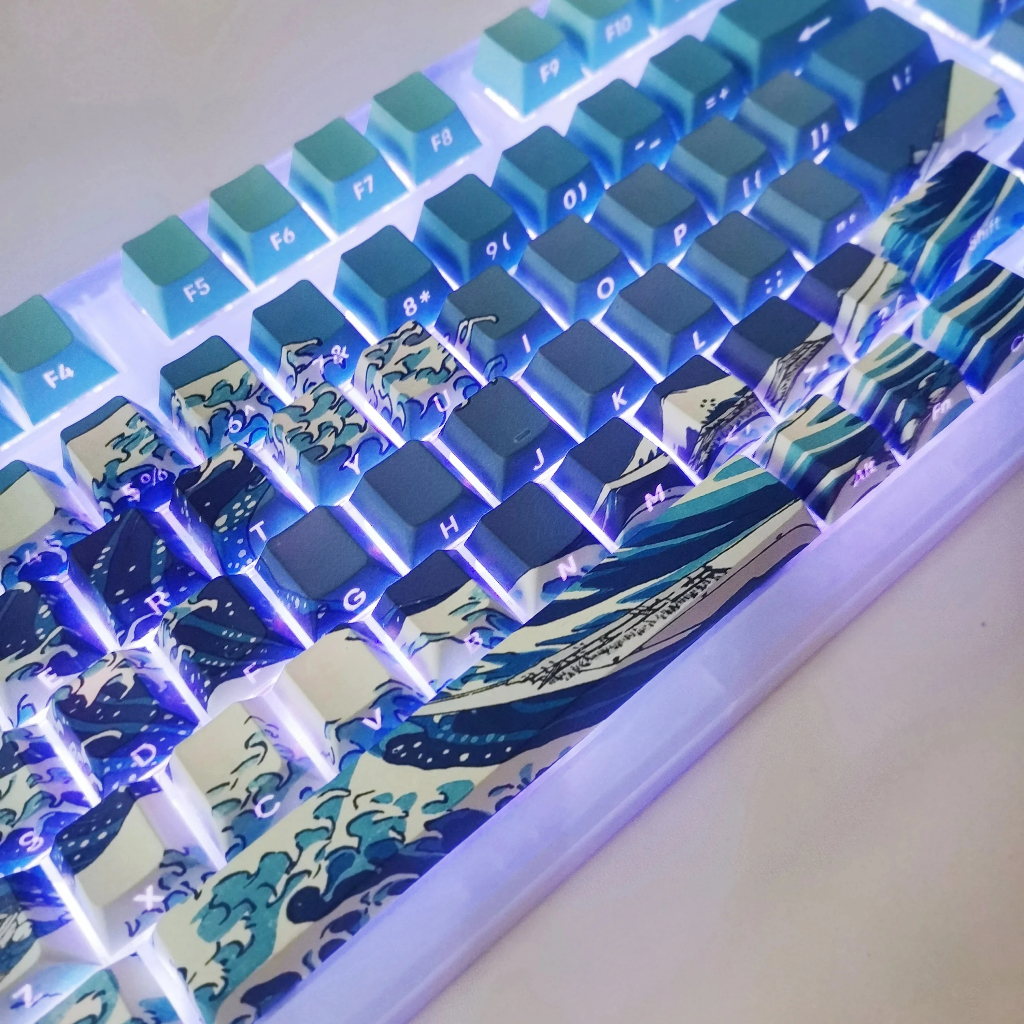 Keycap Mờ Ukiyoe Biển San Hô The Great Wave off Kanagawa Cherry Profile ...