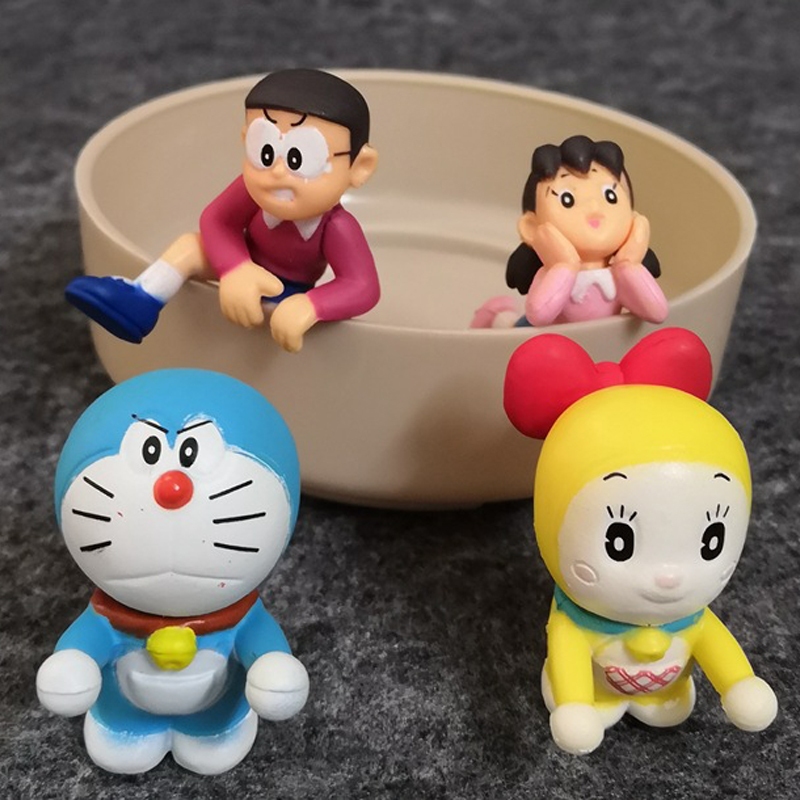 4 Cái / bộ Anime Doremon Hình Nobita Nobi Minamoto Shizuka Robot Mèo ...