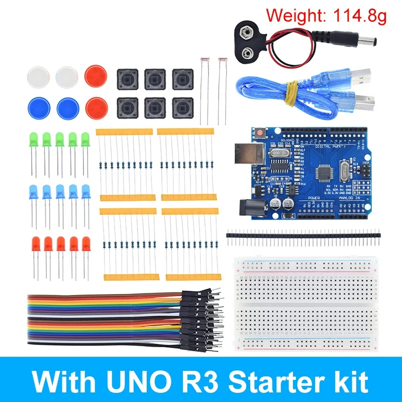 Bộ Khởi Động Cho UNO R3 Mini Breadboard LED Jumper Dây Nút Cho Arduino ...