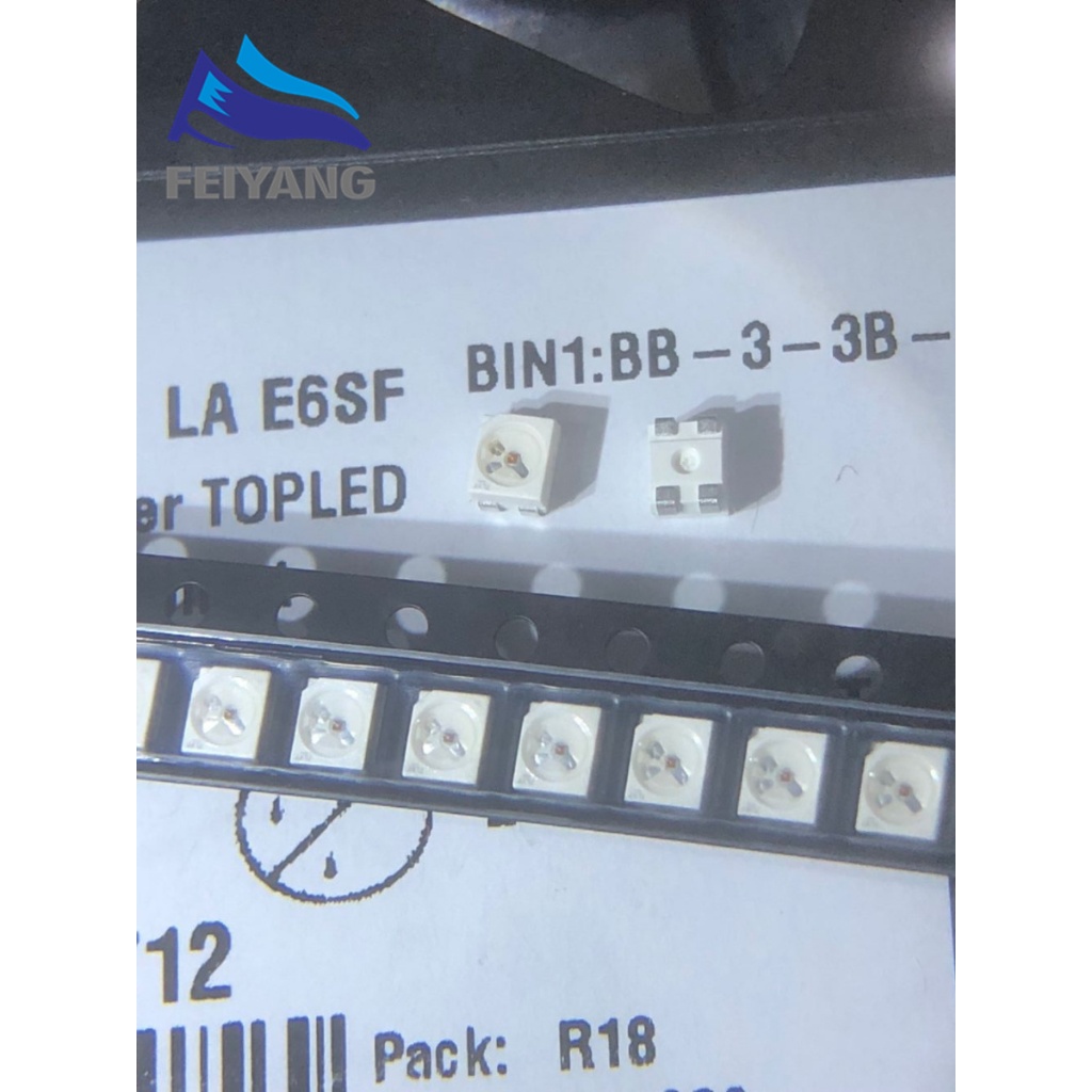 100 chiếc LSE6SF-V2BA-1-1 LS E6SF-V2BA-1-1 3528 màu đỏ PLCC-4 Đèn hậu LED siêu sáng phổ biến SMD ...
