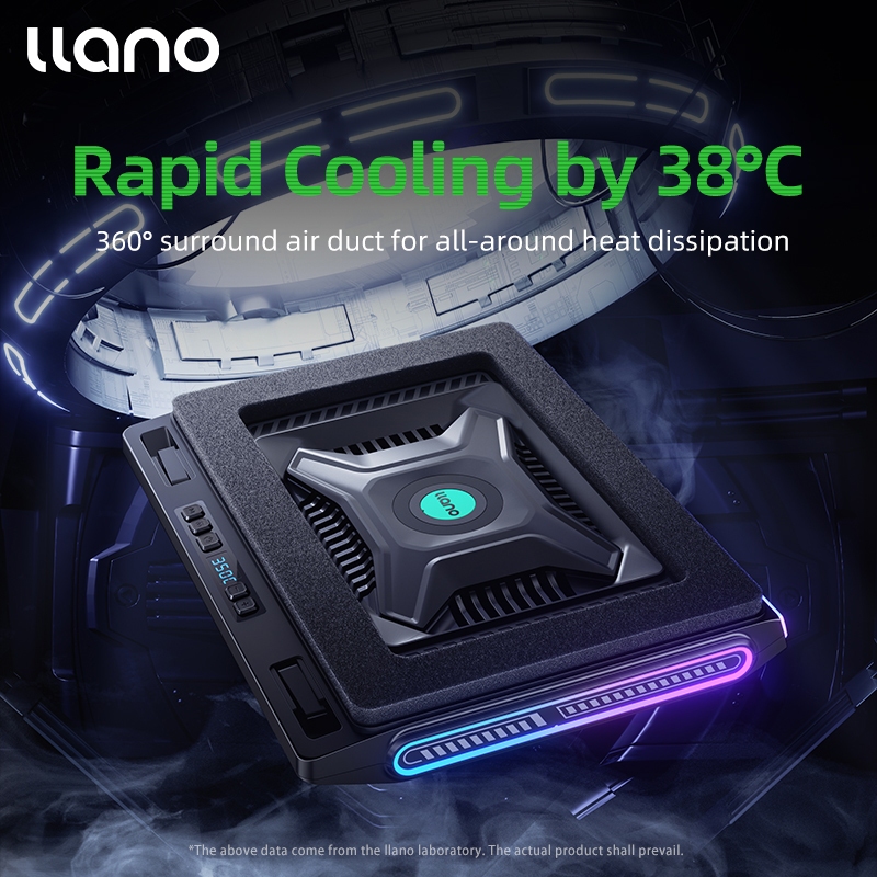 Tấm làm mát máy tính xách tay Llano V10 Turbo-Fan (3500 RPM) Tấm làm mát máy tính xách tay có ...