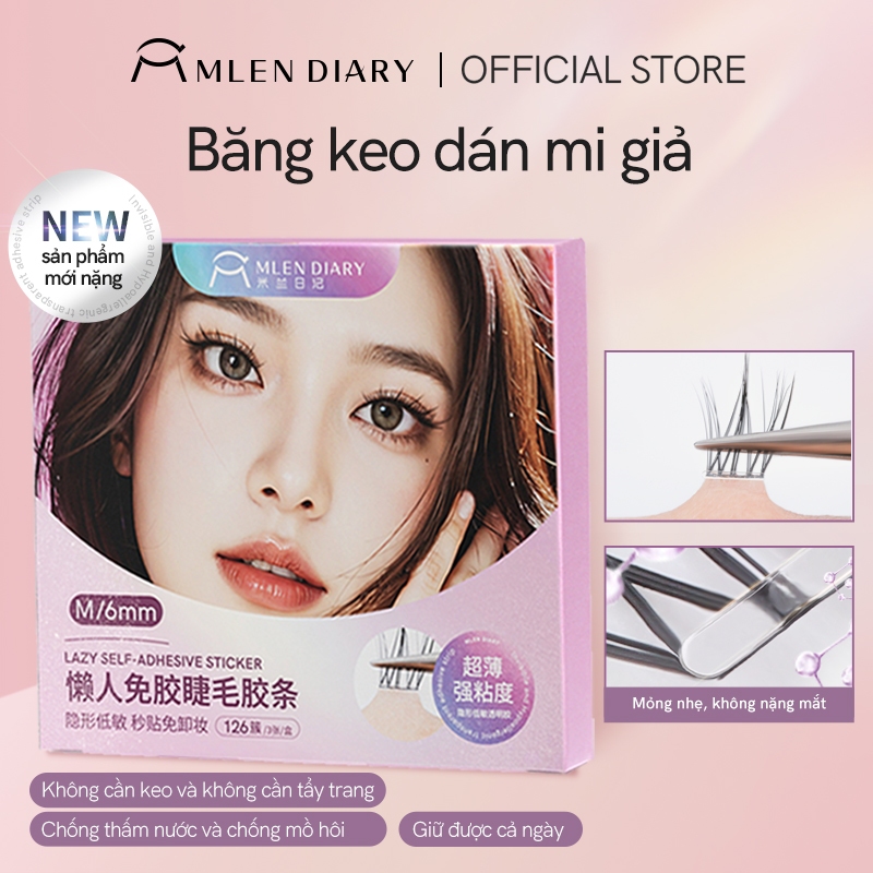 Mlen Diary Băng keo trong suốt đặc biệt dành cho mi giả, tự dính, chống ...