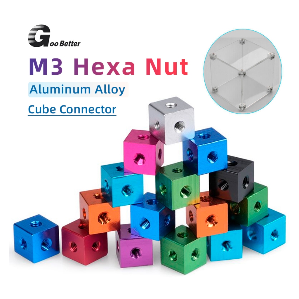 M3 Cube Kết Nối Nhôm Cố Định Giá Đỡ 10 Mm Vuông Miếng Đệm Standoff Tee ...