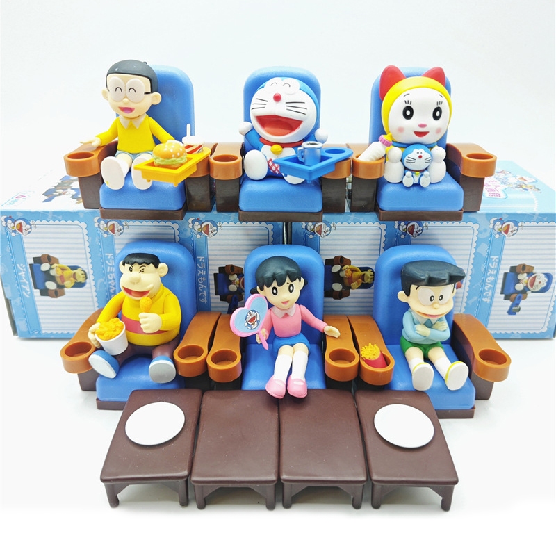 6 Cái Bộ 5cm Anime Doremon Nobita Nobi Minamoto Shizuka Goda Takeshi