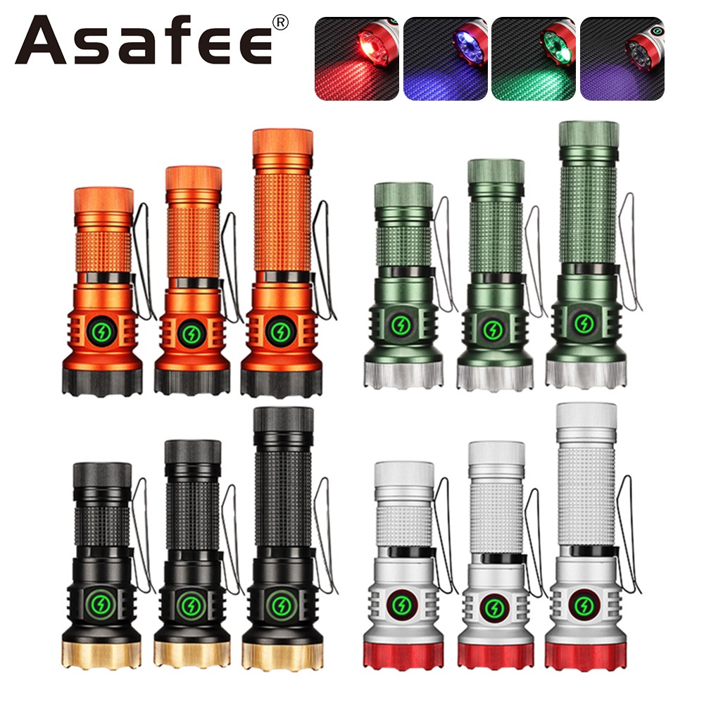 Đèn pin Asafee F473 LED EDC 7 * XPG Ánh sáng Mini Móc khóa Clip Torch ...