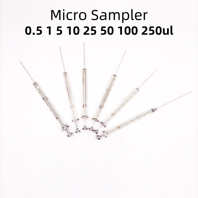 Phòng thí nghiệm Pha khí nhọn Đầu phẳng Pha lỏng 0,5 1 5 10 25 50 100 250ul Micro Sampler-1 Cái ...