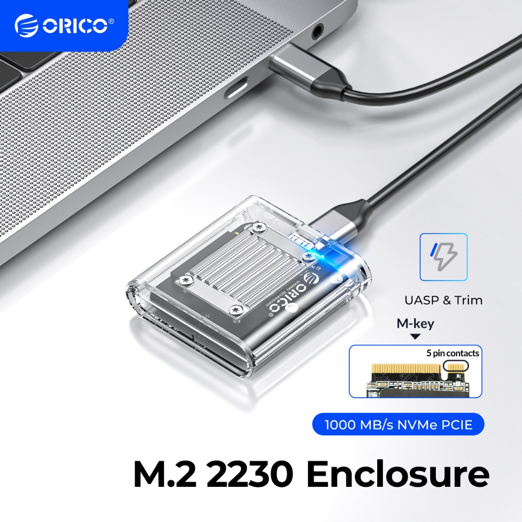 Orico M.2 NVMe SSD Enclosure 2230 NVMe Case M.2 sang USB Type C Bộ ...
