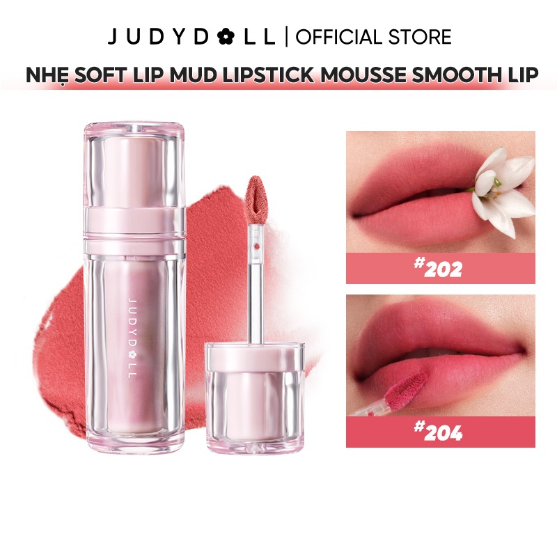 Judydoll Spring Lip Mud Lip Gloss Velvet Mist Matte Nhẹ Soft Lip Mud ...