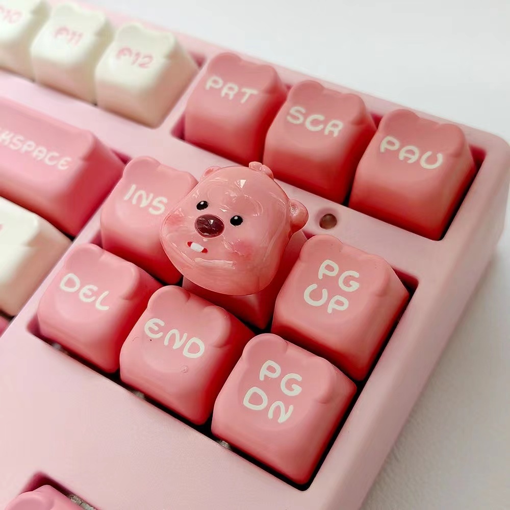 Cá Tính Keycap Beaver Loopy Ruby Cross Axis Bàn Phím Cơ Keycaps Hoạt ...