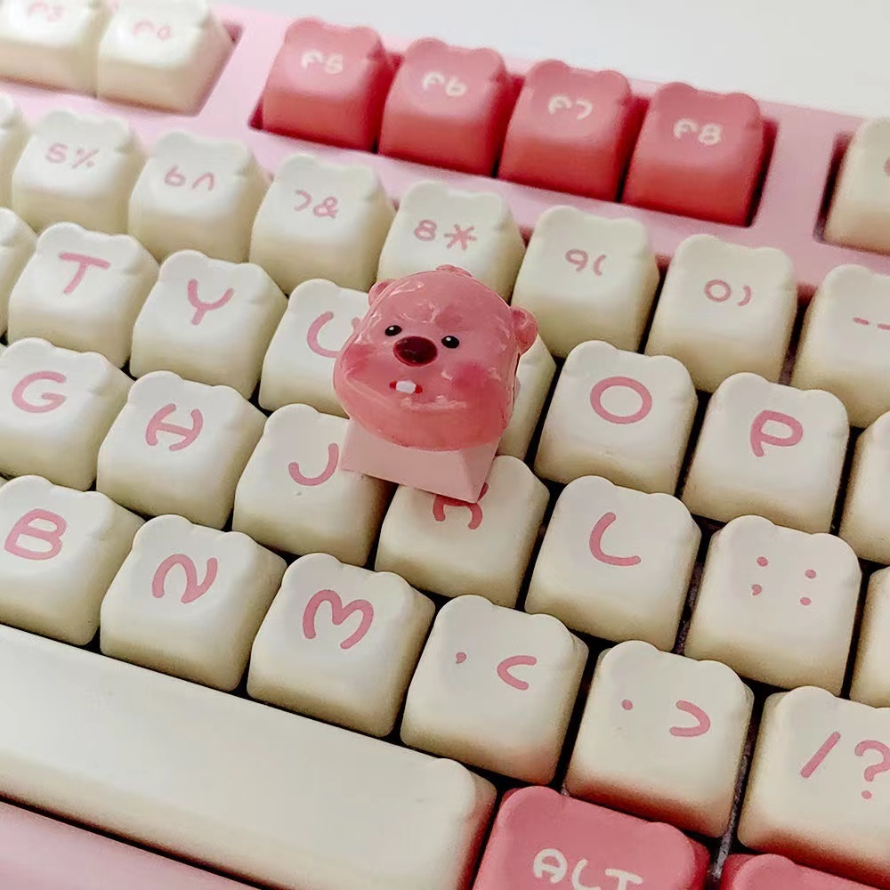 Cá Tính Keycap Beaver Loopy Ruby Cross Axis Bàn Phím Cơ Keycaps Hoạt ...