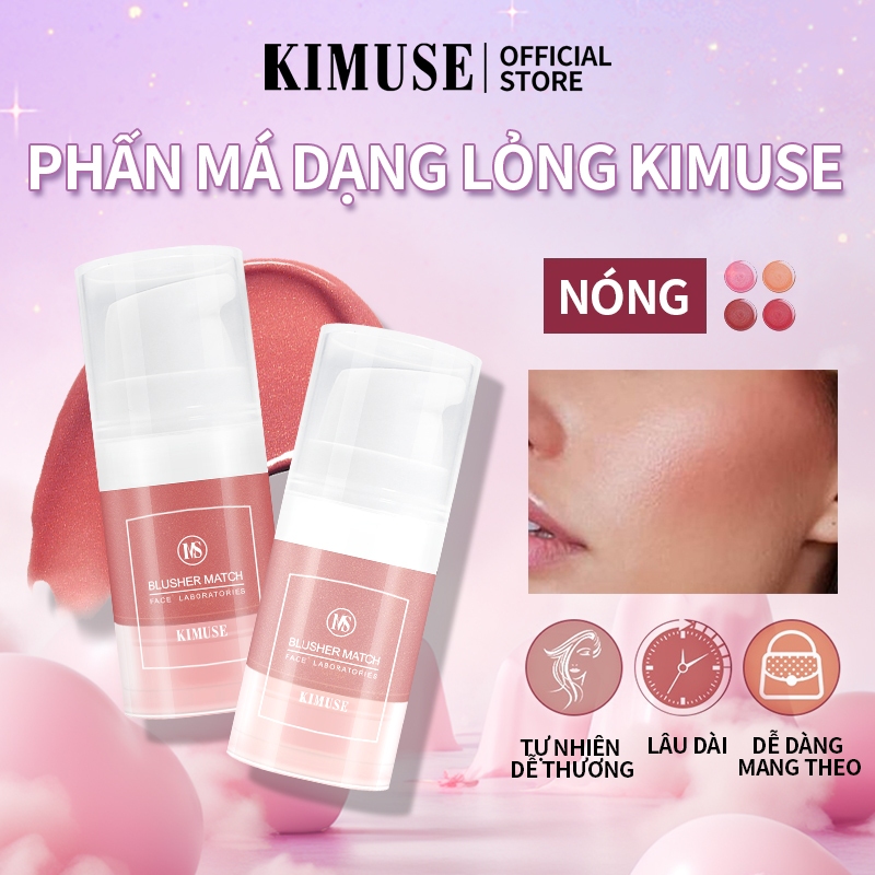 [Live] KIMUSE Liquid Blush Lâu trôi Chống thấm mồ hôi Không phai mặt ...