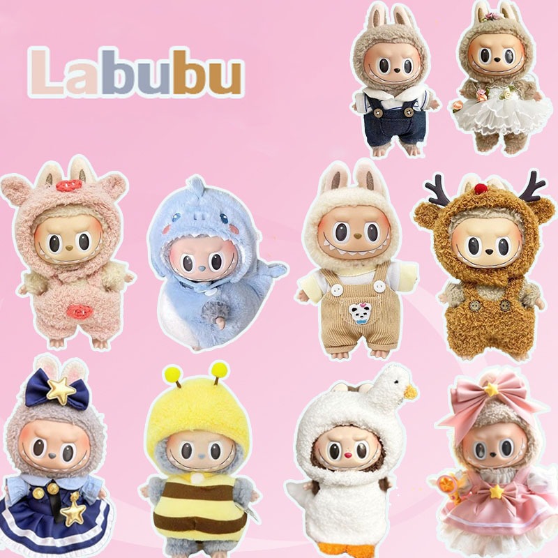 Bộ đồ Labubu Quần áo Váy Cotton nguyên chất 15cm Bộ đồ Macaron (Chỉ ...