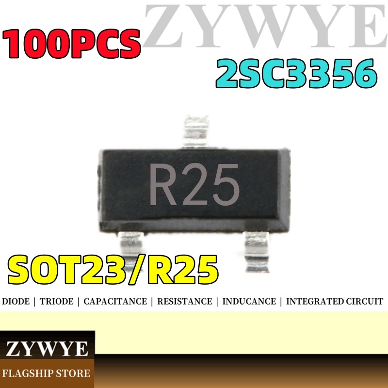 100 Chiếc 2SC3356 Triode R25 Triode Patch Bộ Khuếch Đại Tần Số Cao ...